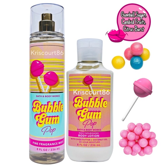 Bath & Body Works | Bath & Body | Bbw Bubblegum Pop 2pc New Fullsize ...